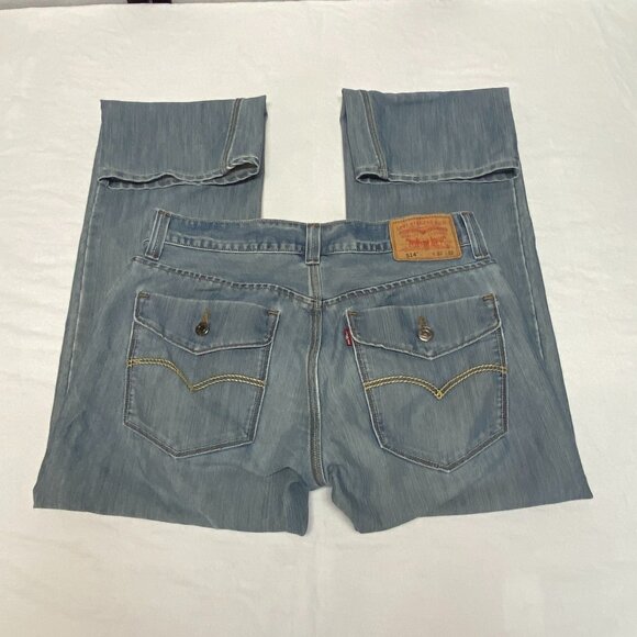 Levi's | Jeans | Levis 54 Slim Straight Stretch Denim Jeans Flap Back ...